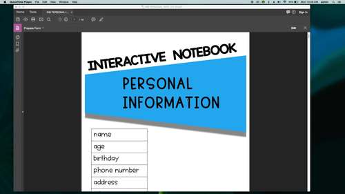 PERSONAL INFORMATION PRACTICE by School Bells N Whistles | TPT