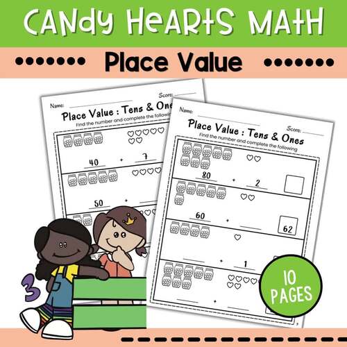 First grade math, Addition and Subtraction worksheet, Place Value, 30 pages