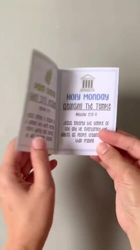 Holy Week Mini Book Easter Story Catholic Activity Palm Sunday to ...