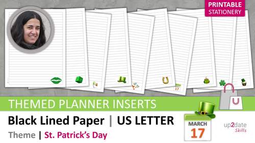 Printable Lined Paper for St. Patrick's Day | Letter - wide ruled ...