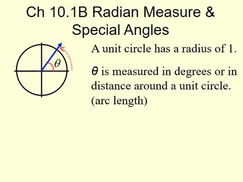 Radian Measure and Special Angles by Math PowerPoint Lessons | TPT