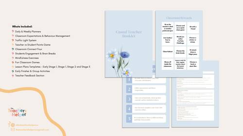Casual Teacher Resources and Planner Grey | K-6 Relief Teacher Resources