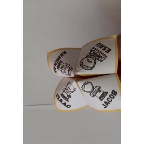 Jacob and Esau, Bible Cootie Catcher, Sunday School Craft, Church Activity