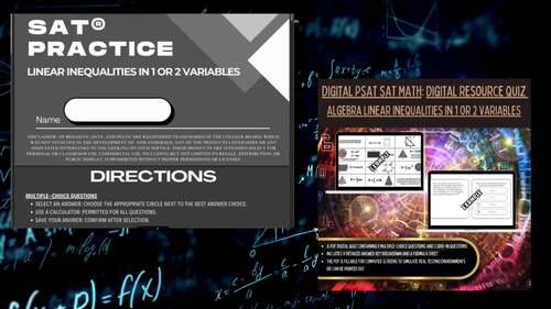 Digital SAT Prep MATH (DSAT) Assessment Test Algebra Linear Inequalities