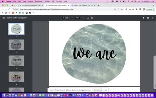 IB Learner Profile Nature theme posters by That'll Teach Em | TPT