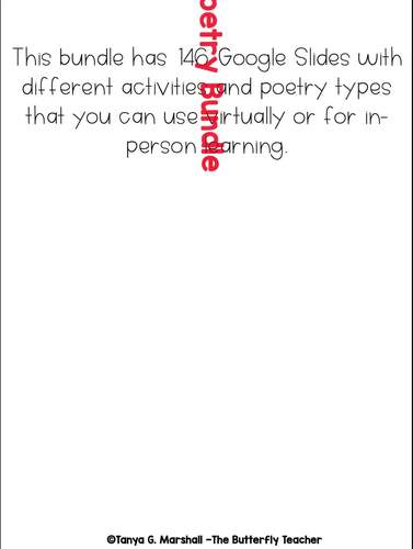 Digital Poetry Activities Bundle | Upper Elementary Poetry Activities