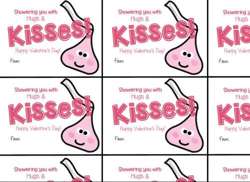 Cute Hershey Kisses Valentine's Day Gift Tag by Highs and Lows of a Teacher