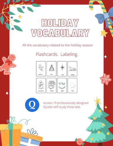 Christmas ESL EFL Vocabulary Worksheets. Flashcards. Holiday. Xmas.
