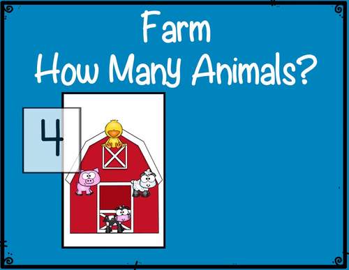 Farm Counting Games: How Many Animals? Numerals & Number Words | TPT