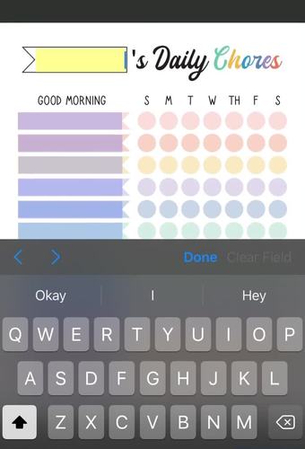 Editable Chore Chart - Daily Checklist - Printable Daily Routine