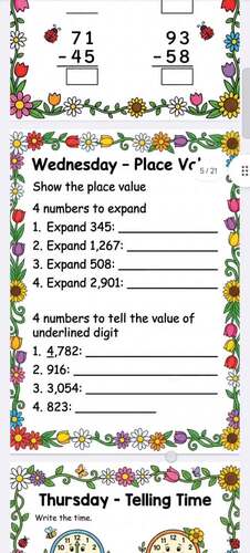 April Math Worksheets 2nd Grade | No Prep Spring Printable and ...