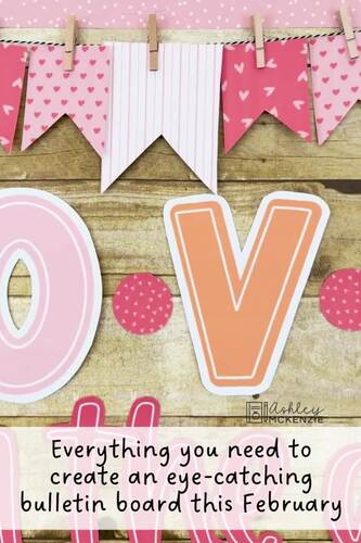 Valentine's Day Bulletin Board Bundle February Morning Slides Valentine ...