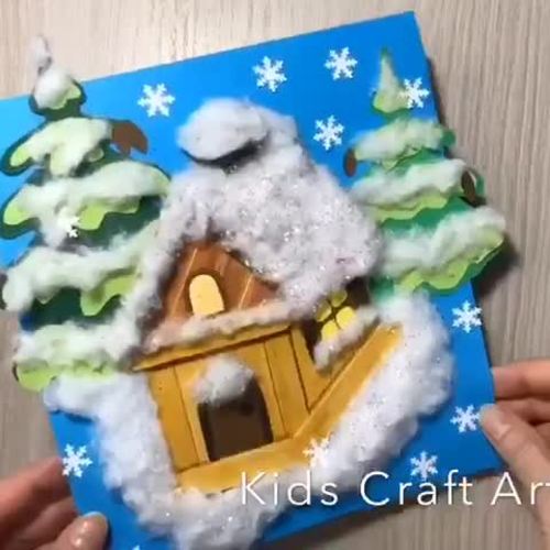 Christmas Crafts Winter House Snow Day Craft Classroom Activity Tree ...