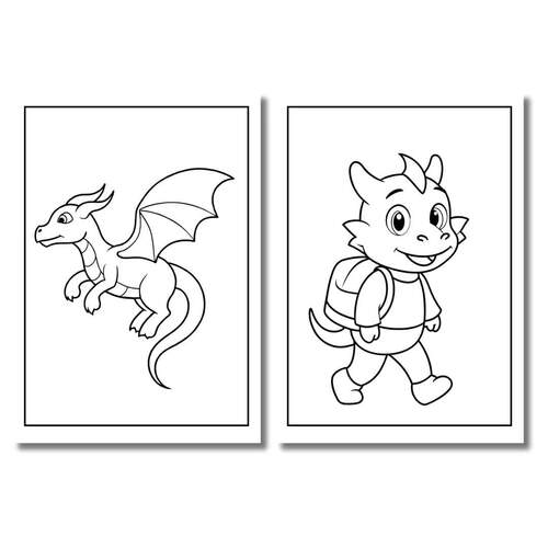 Cute Dragon Coloring Pages, Coloring Sheets, Preschool, Worksheets