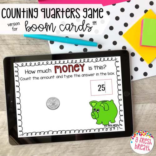 Counting Quarters Game by A Fresh Breath | TPT