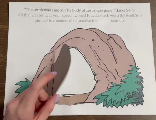 Speech Therapy: Easter, Holy Week empty tomb speech practice, Christian ...