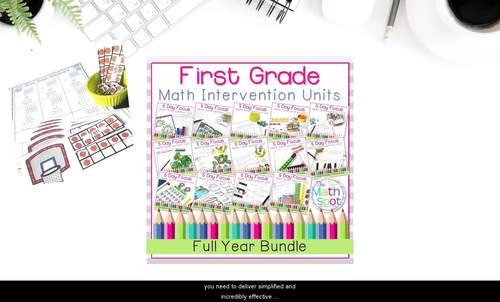First Grade Math Intervention | Lesson Bundle by The Math Spot | TpT