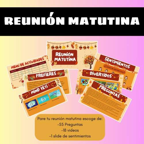 SPANISH Reunión Matutina de Otoño | Morning Meeting | Círculo | Circle Time