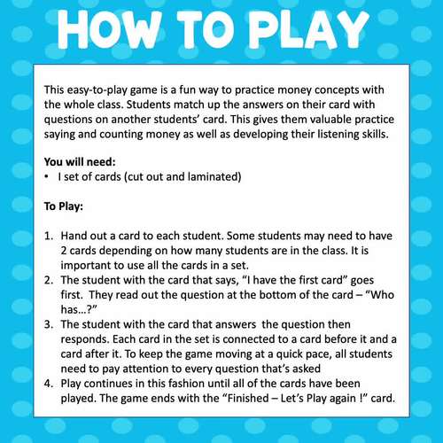 Australian Money Counting Coin Combinations up to $5 - I have Who has? game