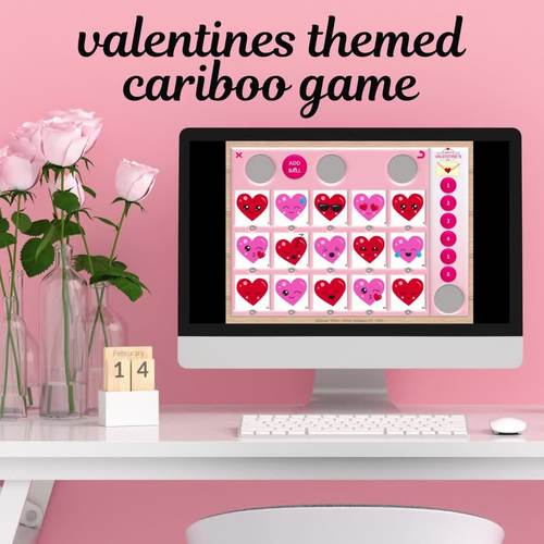 Valentines Digital Editable Cariboo Game for Teletherapy & iPad No ...