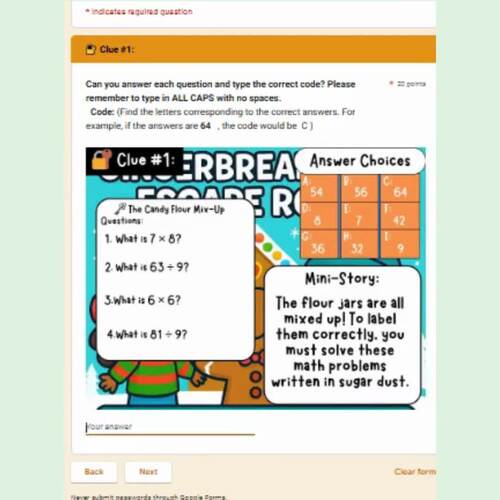 Gingerbread Math Escape Room | Multiplication & Division Game 3rd Grade