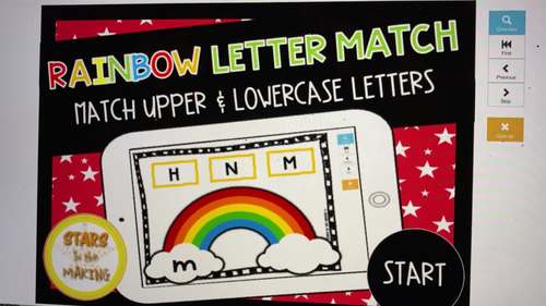 Rainbow Alphabet Uppercase and Lowercase Letter Match BOOM deck | TPT
