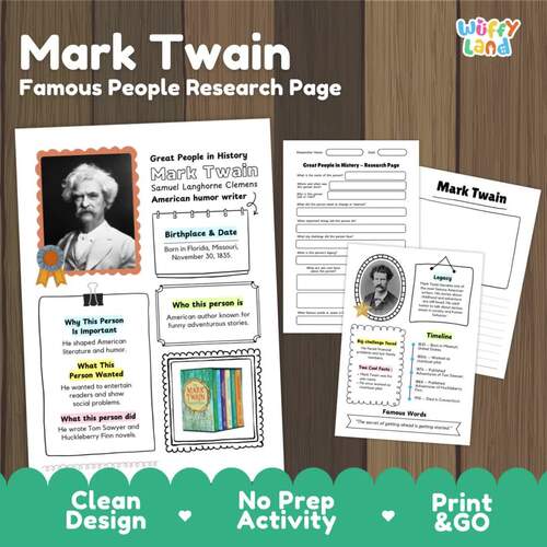 Mark Twain Research Project | American Author Biography | Samuel ...