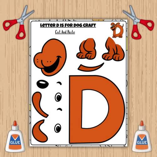 Letter D Is For Dog Craft | Alphabet Activity | Cut and Paste | Early Lite
