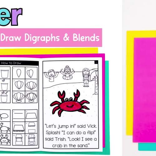 Summer Decodable Readers Digraphs Blends - Directed Drawing Books | SOR