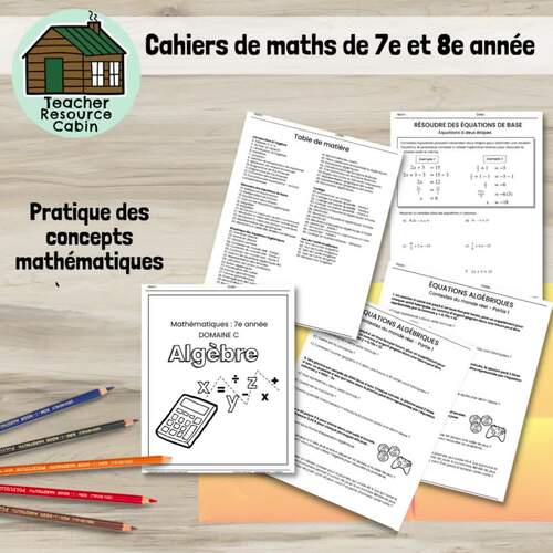 Grade 7/8 Ontario FRENCH Math Workbooks (Full Year Bundle) | TPT