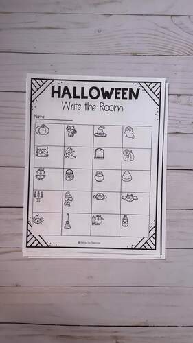 Halloween Math/Counting Activity Write the Room |NUMBERS 1-20|Tallies ...