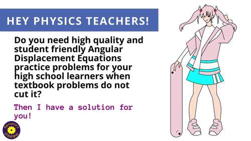 Angular Displacement Coloring Activity: Notes and Worksheets for Physics