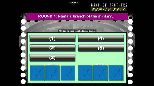 BAND OF BROTHERS FAMILY FEUD GAME - FUN, ENGAGING, INTERACTIVE CLASS ...
