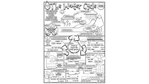 The Water Cycle Doodle Notes & Quiz | NGSS Hydrologic Cycle Earth Science