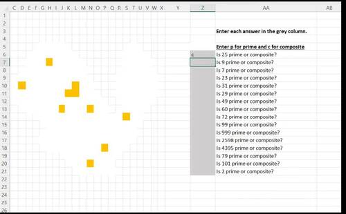Digital Mystery Picture (Charmander) - Prime and Composite Numbers