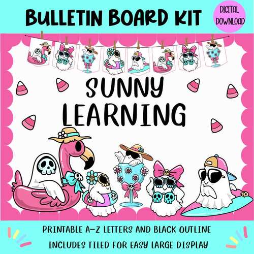 Summer Beach Vibes Bulletin Board | Sunny Learning Classroom Display