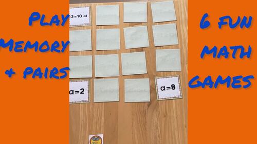 Solve Equations - Math Games with Differentiated Algebra Activities