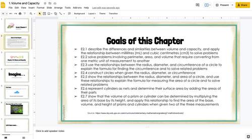 Grade 7 Ontario Math - Measurement Curriculum - Digital Google Slides+Form