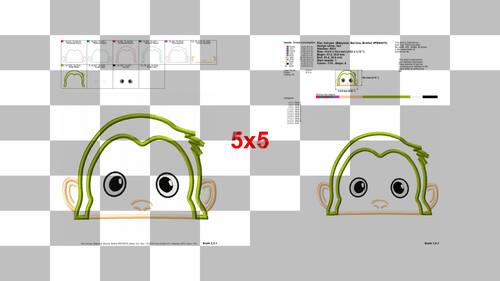 Curious George Head Applique Embroidery Design - Instant Download by ...