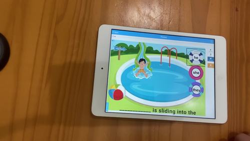 Pronoun Pool Party! - Boom Cards - Distance Learning by SpeechBop