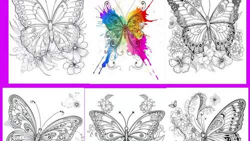 exotic butterfly coloring pages