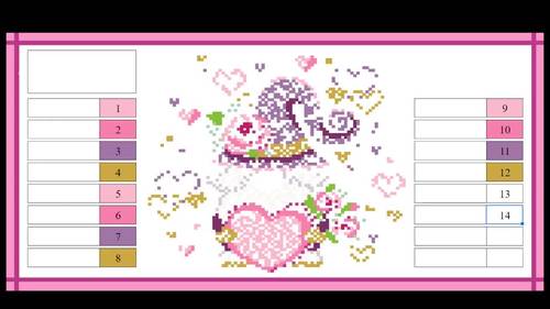 Adding Mixed Number Fractions - Heart Gnomes BUNDLE Digital Pixel Art