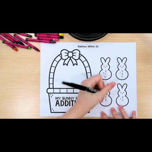 Easter Math Craft | Peeps Bunny Addition Craft | Spring & April ...