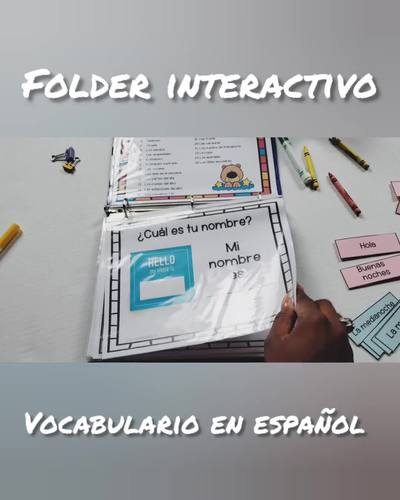 Folder Interactivo de Vocabulario en Español by Escuelita de la H