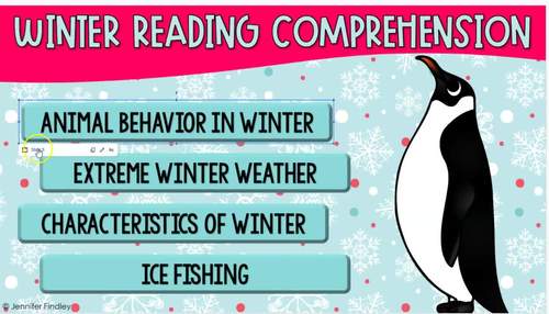 Winter Reading Comprehension | Digital Winter Reading Activities
