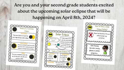 Solar Eclipse 2024 - Solar Eclipse Activities Second Grade, Writing & More!