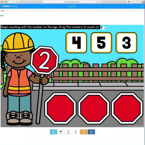 Construction Theme Kindergarten Boom Cards™ | Numbers to 10 Mini Decks