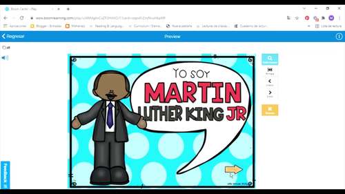 MARTIN LUTHER KING Boom Cards | Black History Month in Spanish by Ms ...
