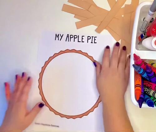 Painting with Apples Crafts-Hands On Fall Activity-2 Printable Templates