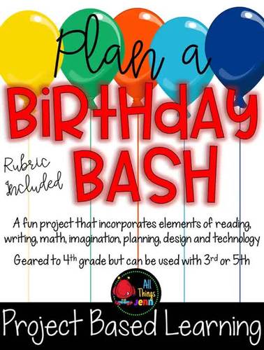 Project Based Learning-Plan a Birthday Bash by Sped Teacher Toolbox
